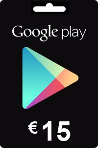 Google Play lahjakortti 15 euroa, hinta 16